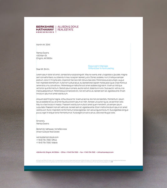 Berkshire Hathaway Premium Letterhead Design – AgentMotif